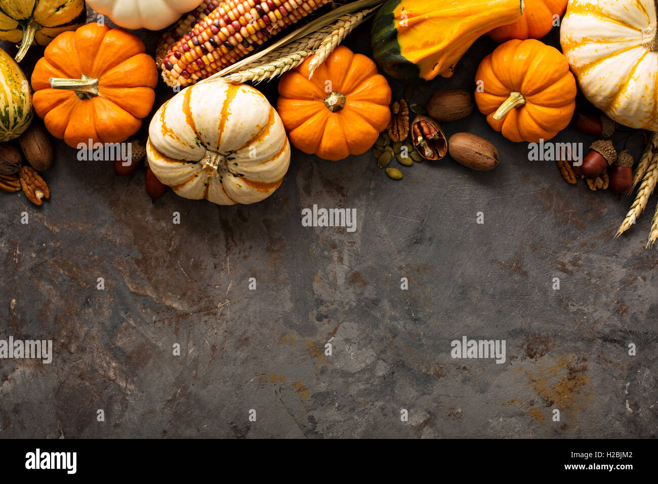Fall background with pumpkins Stock Photo - Alamy
