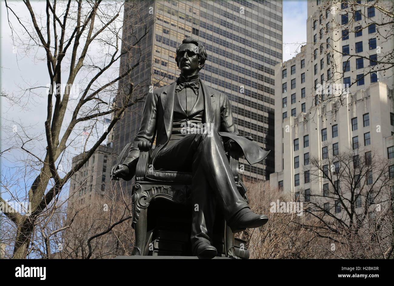 Statue of American statesman William Henry Seward (1801-1872) by ...