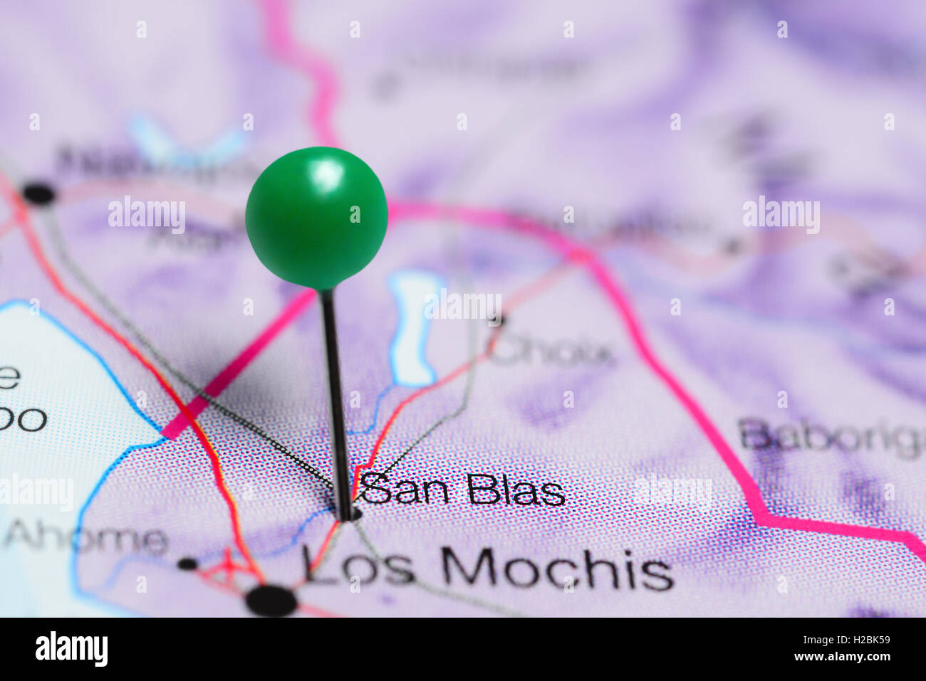 San blas mexico on a map hi-res stock photography and images - Alamy