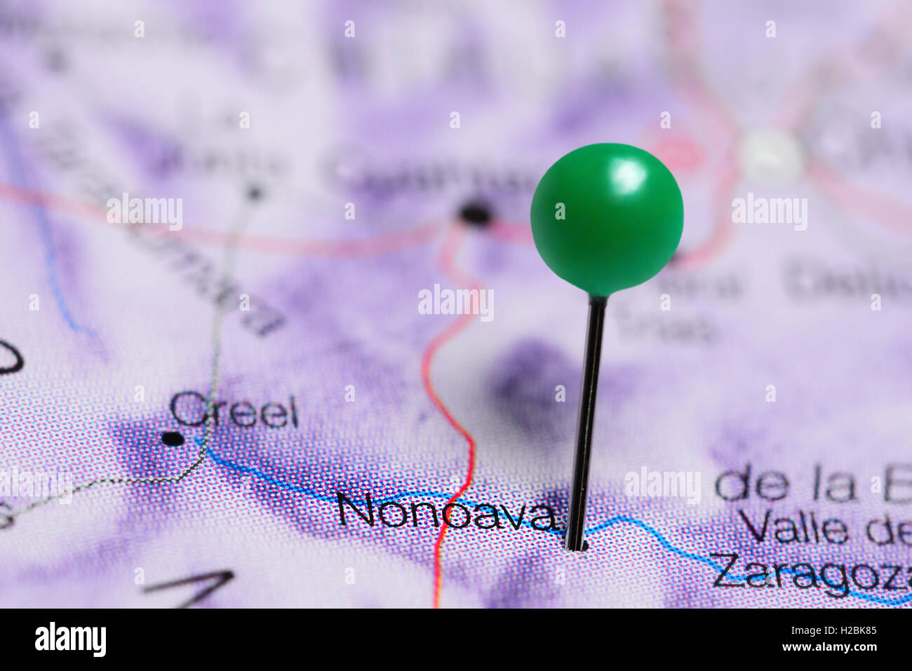 Nonoava pinned on a map of Mexico Stock Photo - Alamy