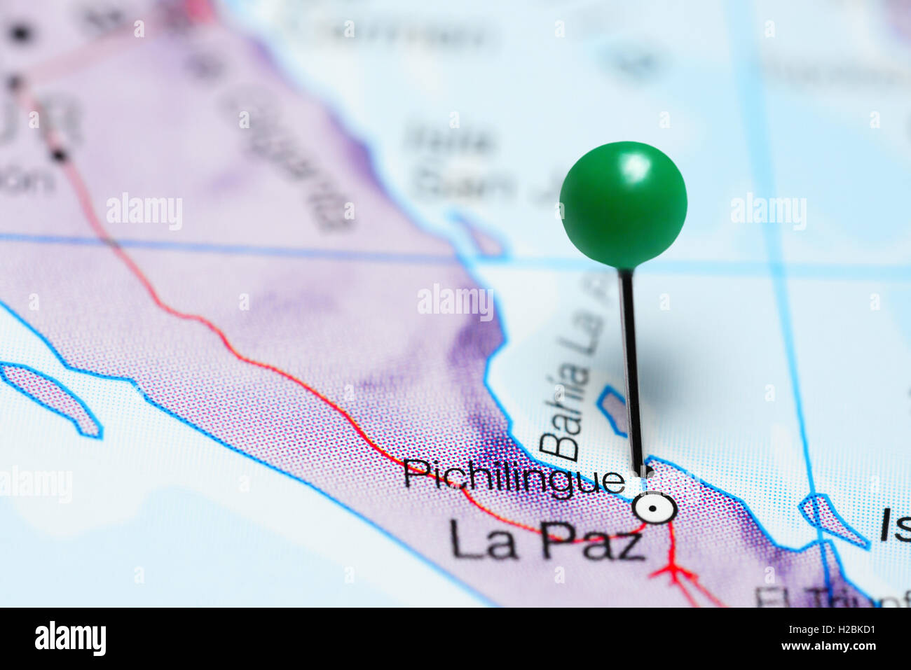 Pichilingue pinned on a map of Mexico Stock Photo - Alamy