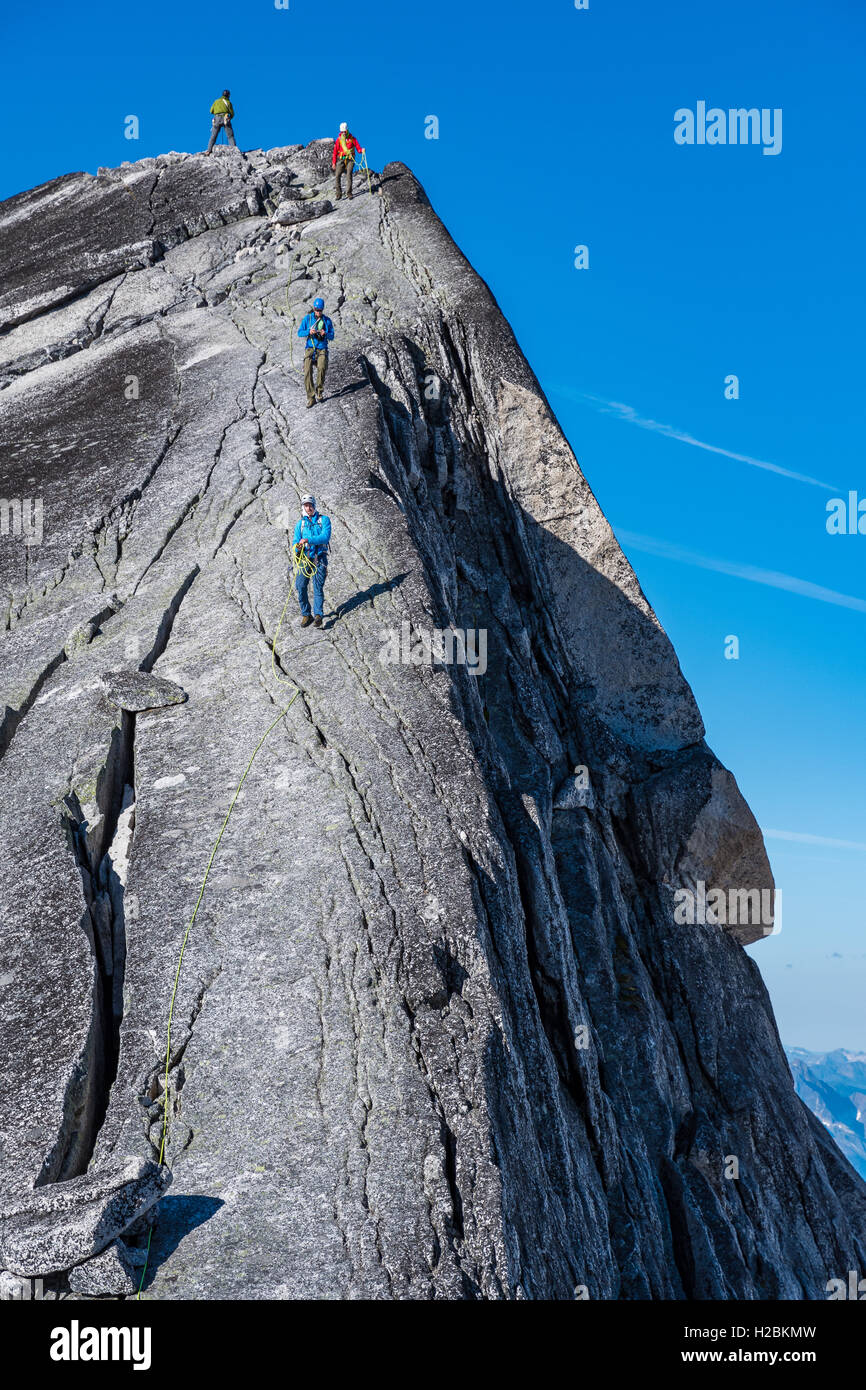 Brandon Prince and team Waffle Bun on the West Ridge of Pigeon Spire in ...
