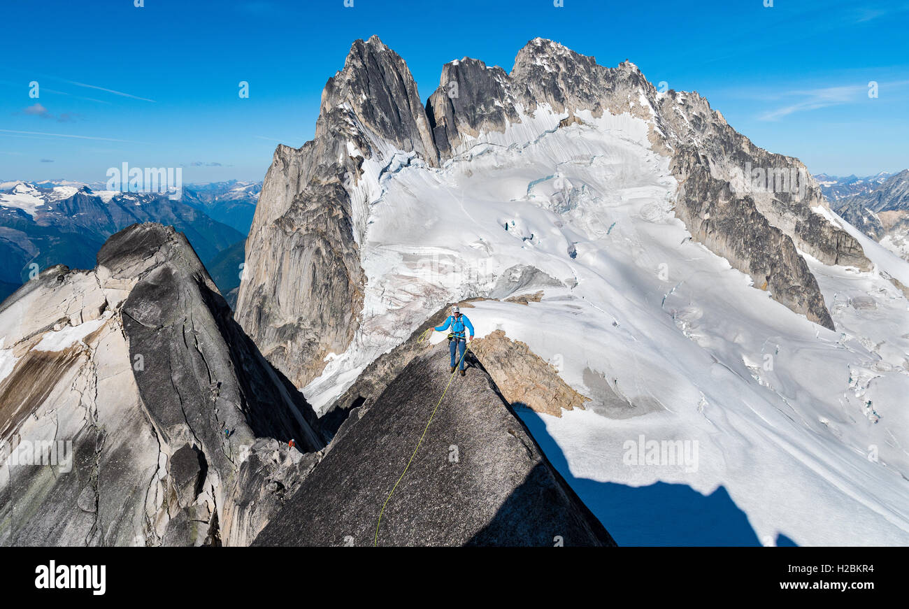 Brandon Prince and on the West Ridge of Pigeon Spire in the Bugaboo ...