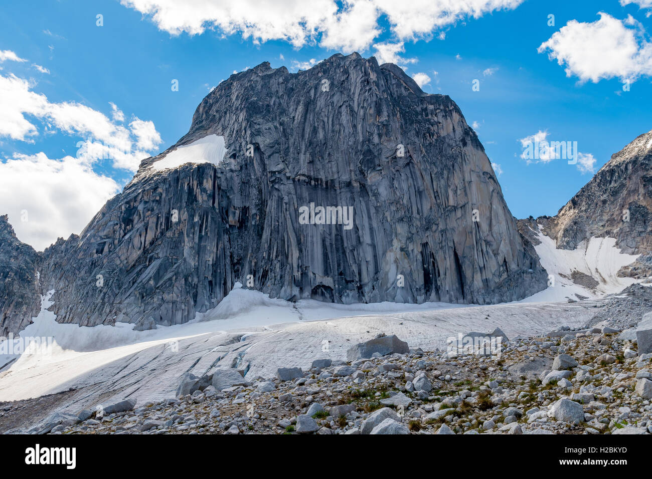 A view of Snowpatch Spire in the Bugaboo Provincial Park Stock Photo ...
