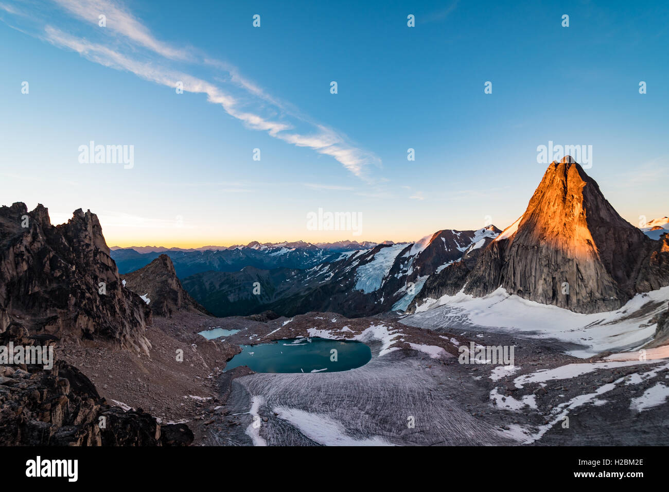 A view of Snowpatch Spire in the Bugaboo Provincial Park Stock Photo ...