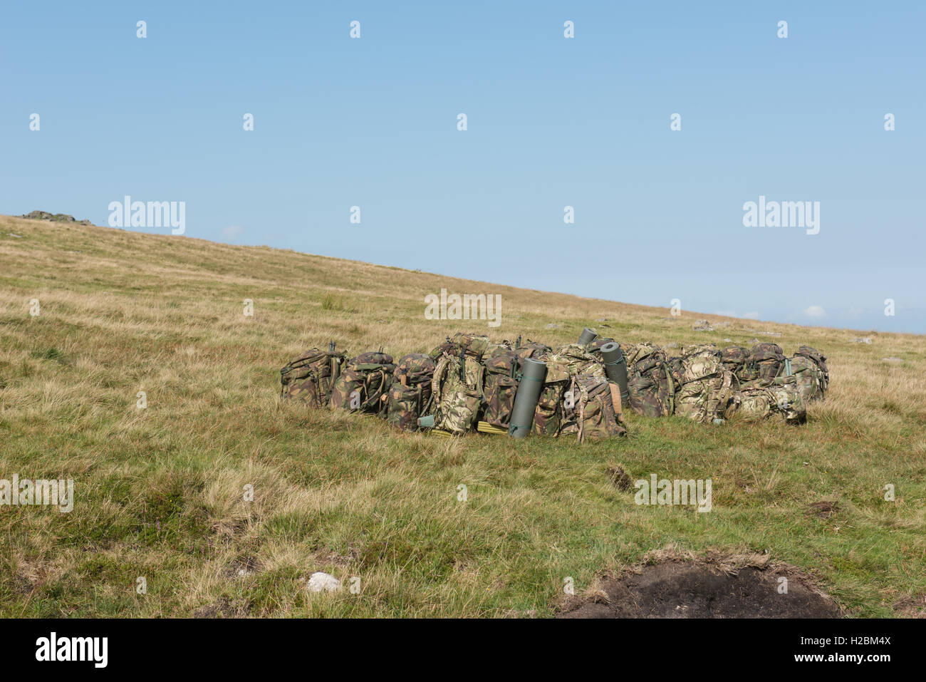 Soldiers from the British Army doing a Training Exercise on Okehampton ...