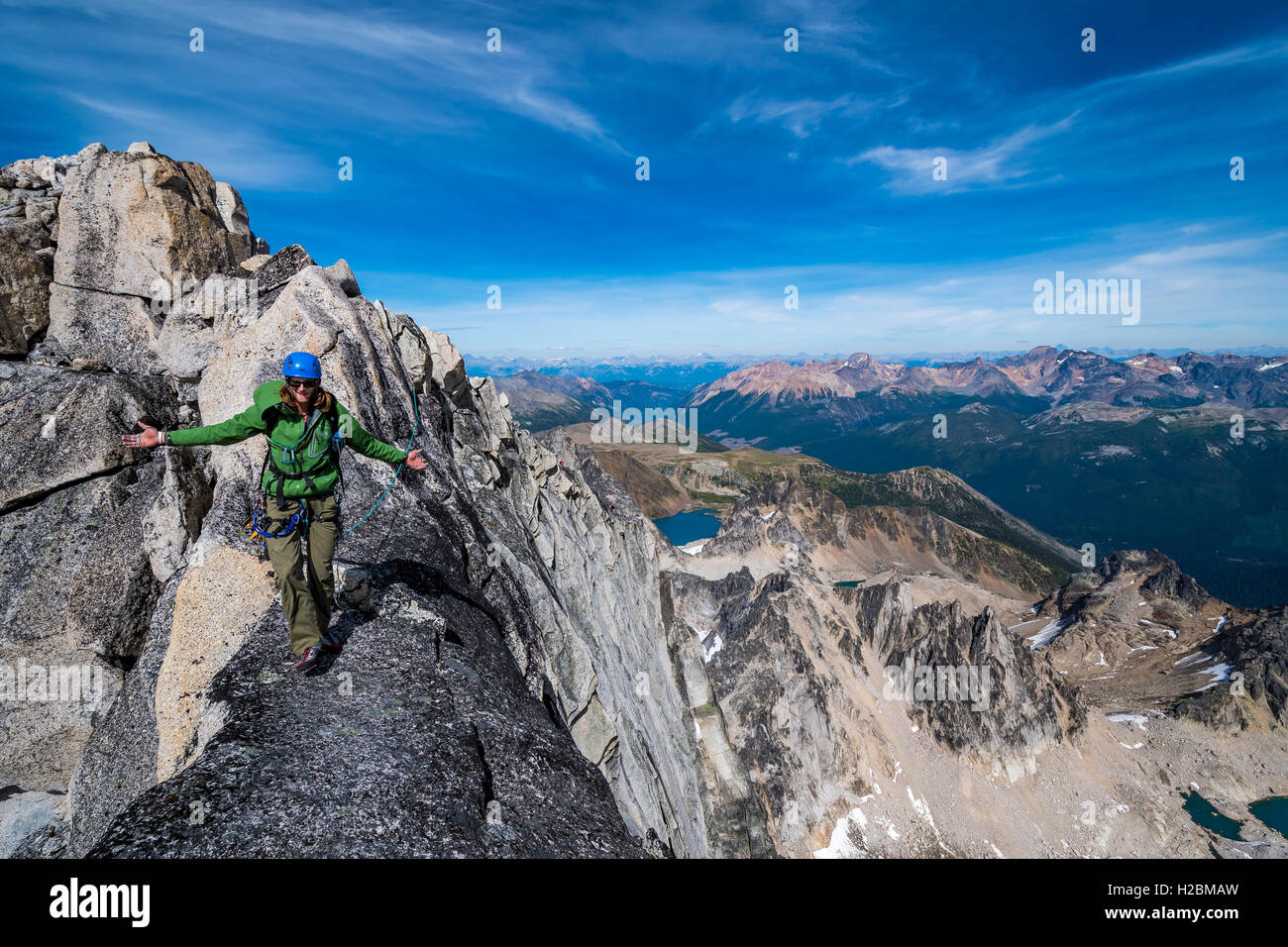 Chris Manning on the NE Ridge on Bugaboo Spire in the Bugaboo ...