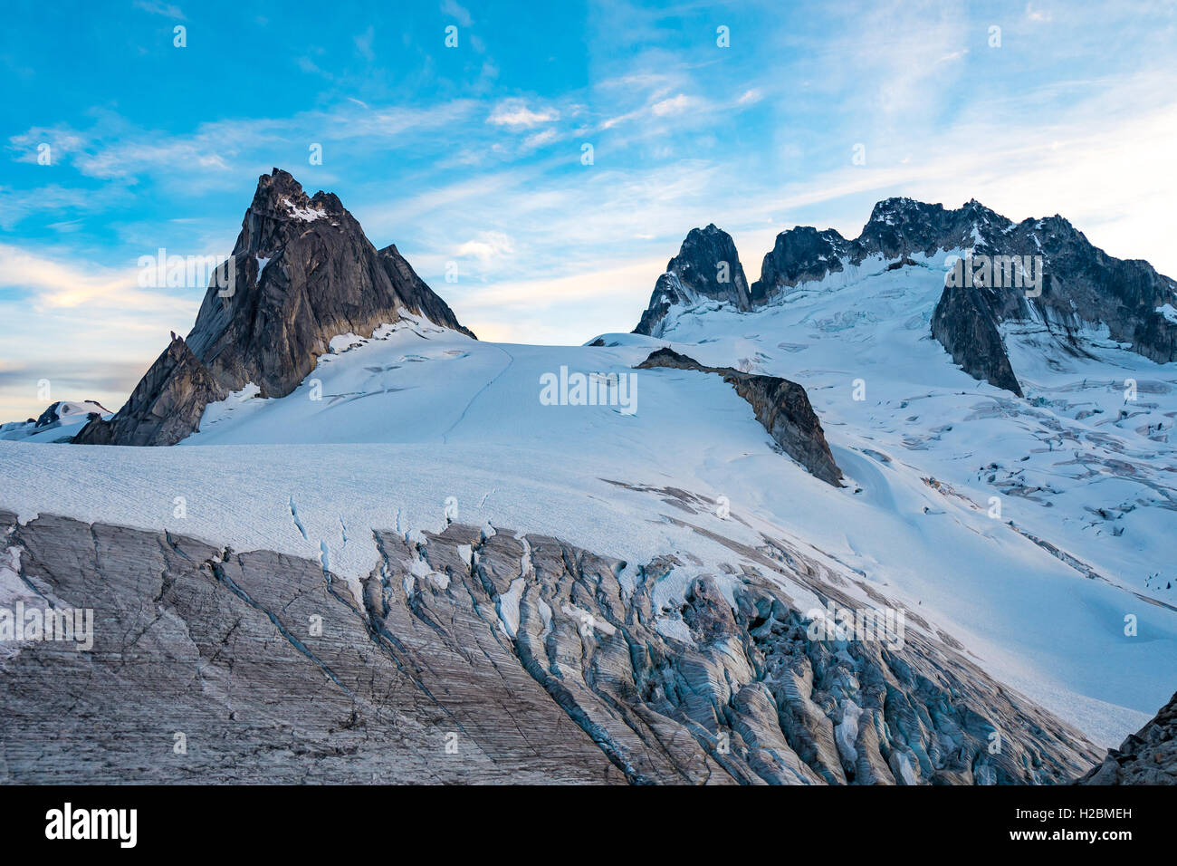 A view of the Vowell Glacier and Pigeon Spire in the Bugaboo Provincial ...