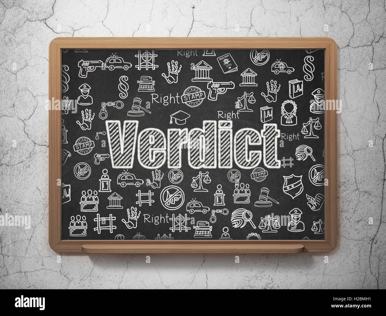 Law concept: Verdict on School board background Stock Photo - Alamy