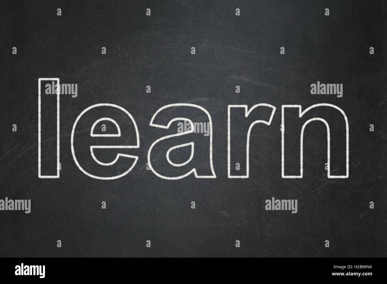 Education concept: Learn on chalkboard background Stock Photo - Alamy