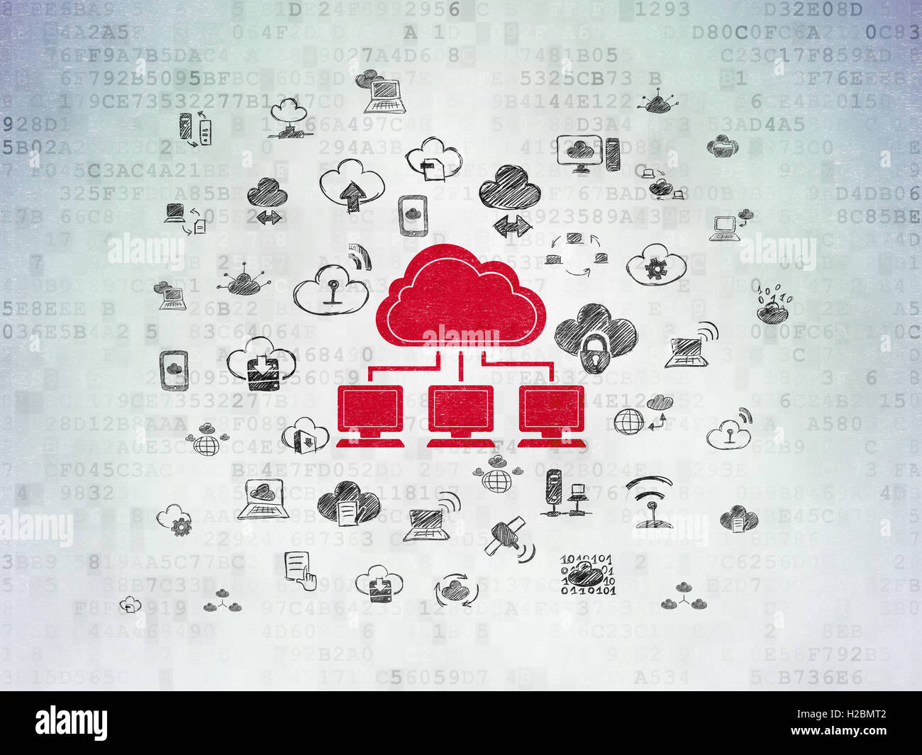 Cloud networking concept: Cloud Network on Digital Data Paper ...