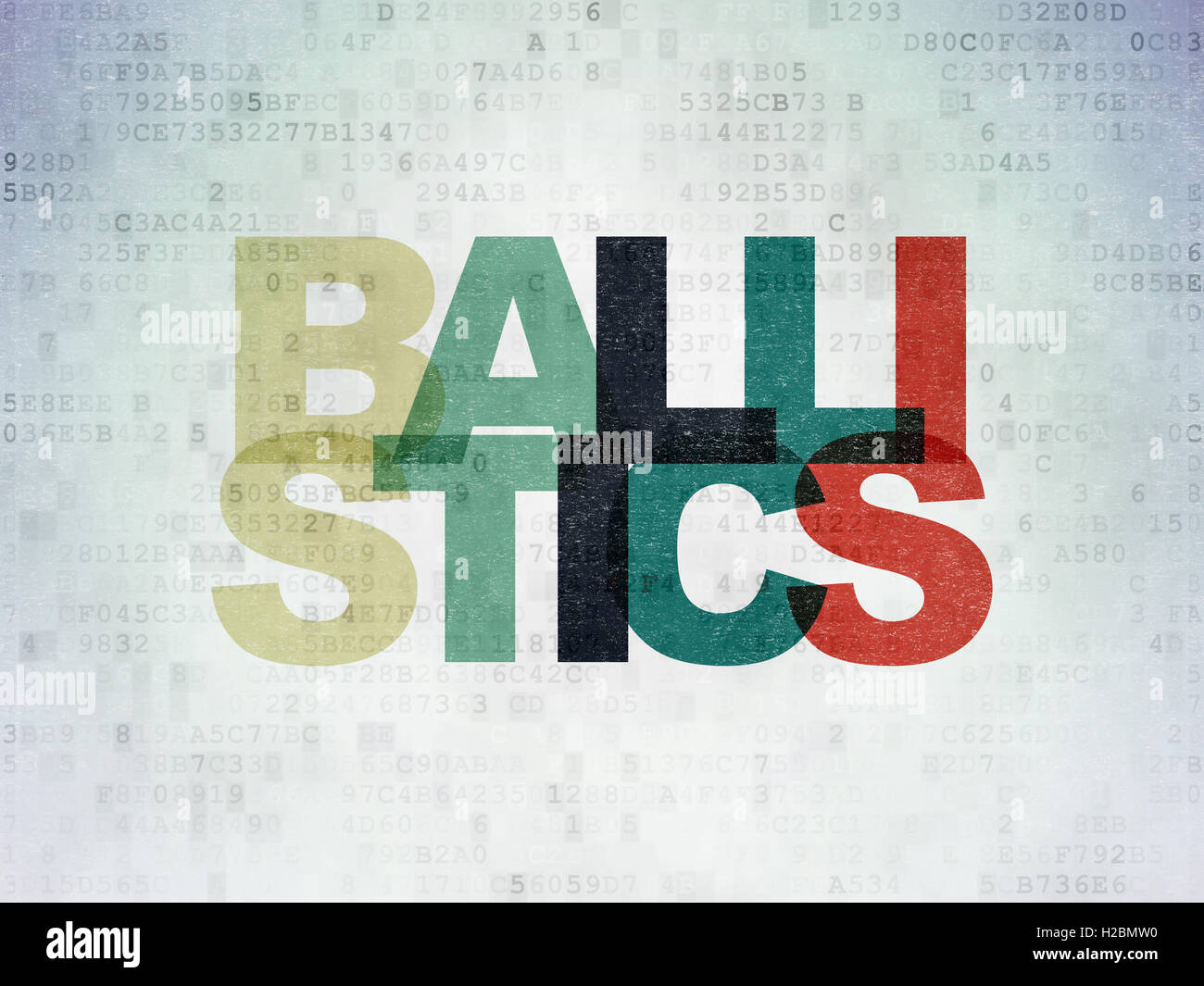 Science concept: Ballistics on Digital Data Paper background Stock ...