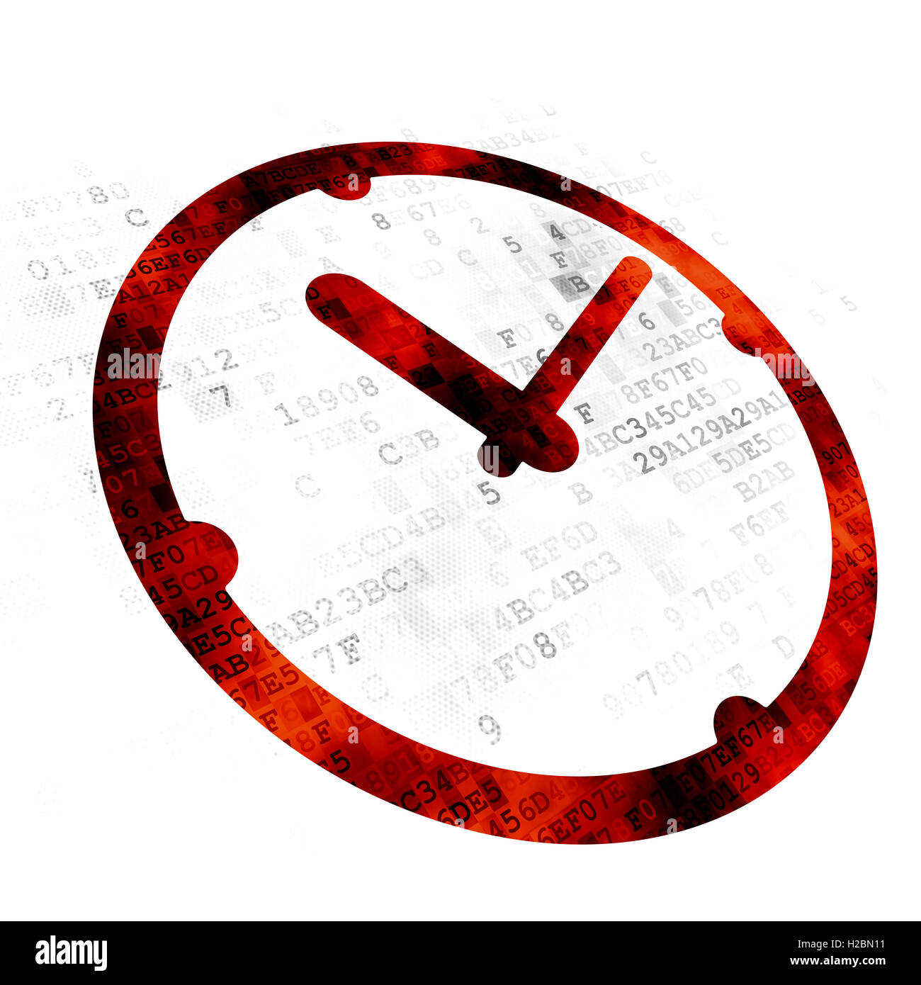 Time concept: Clock on Digital background Stock Photo - Alamy
