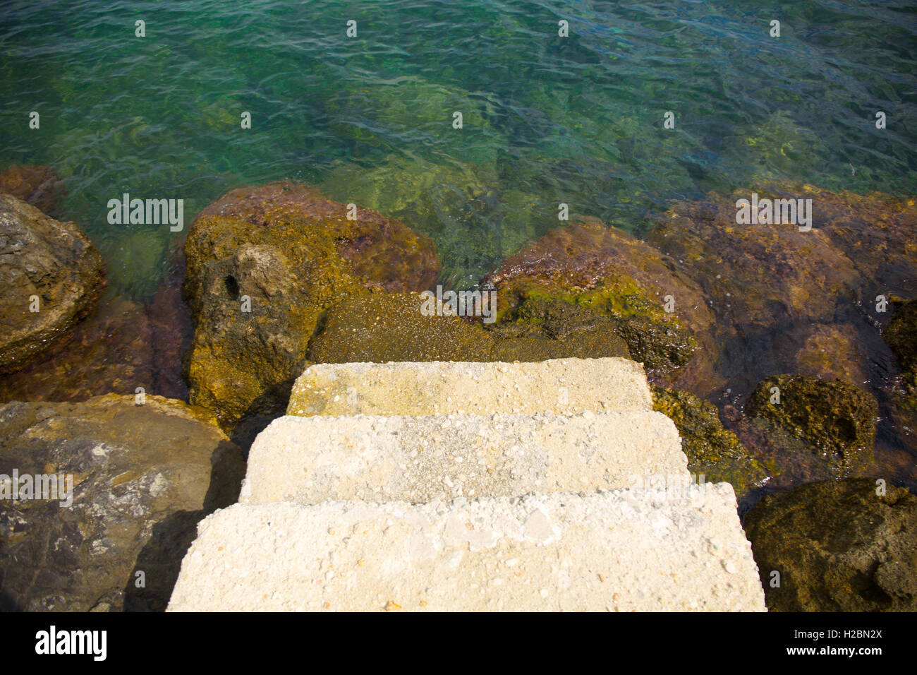 Staircase into the sea hi-res stock photography and images - Alamy
