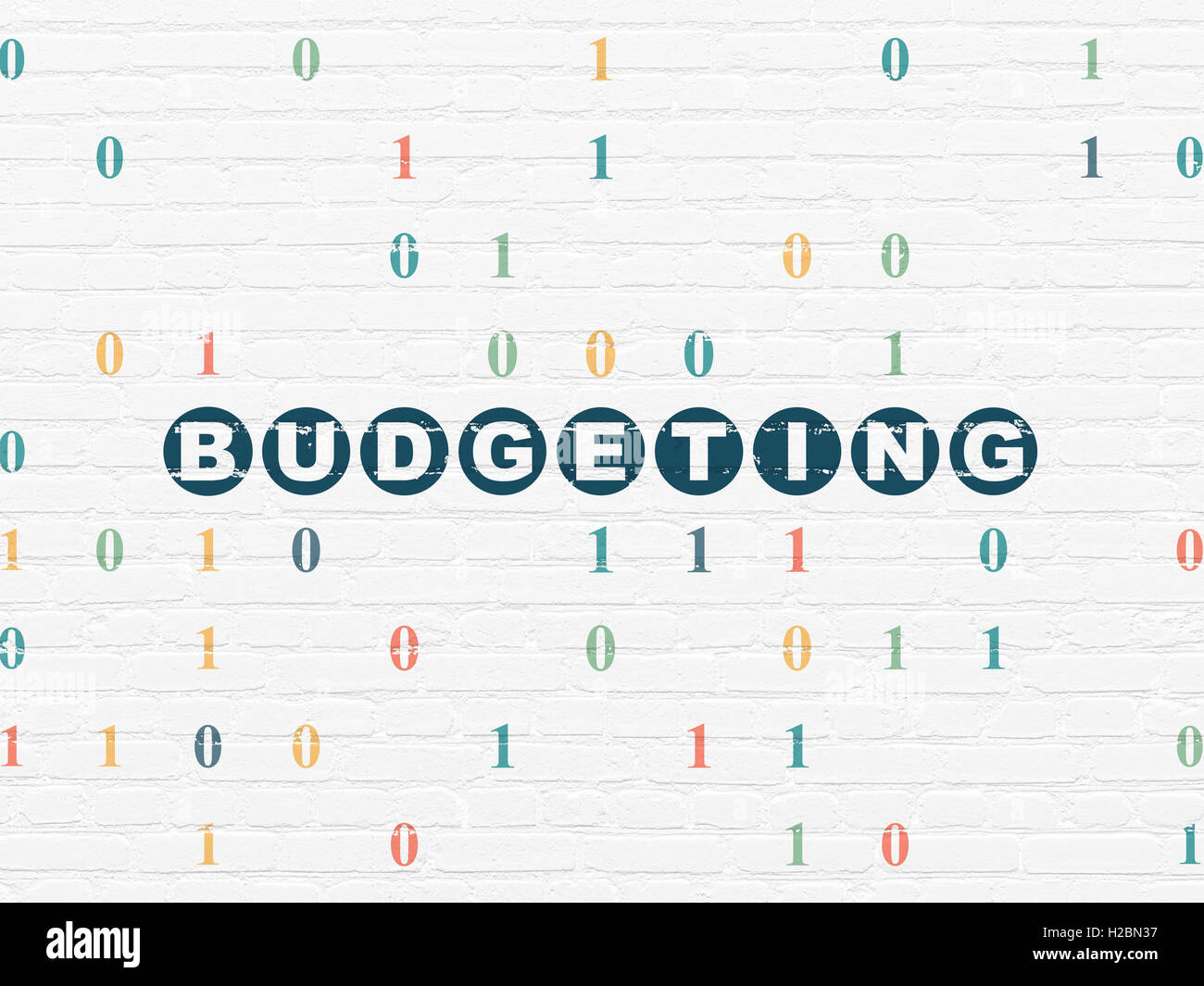 Business concept: Budgeting on wall background Stock Photo - Alamy