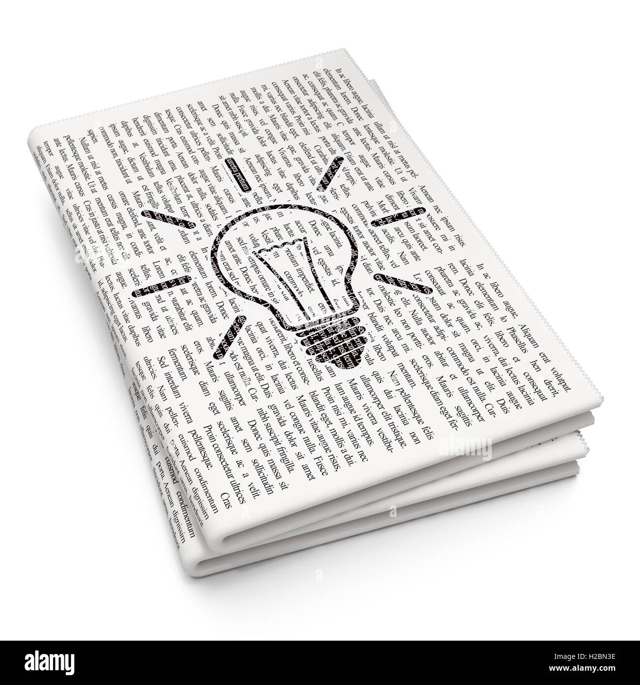 Business concept: Light Bulb on Newspaper background Stock Photo - Alamy