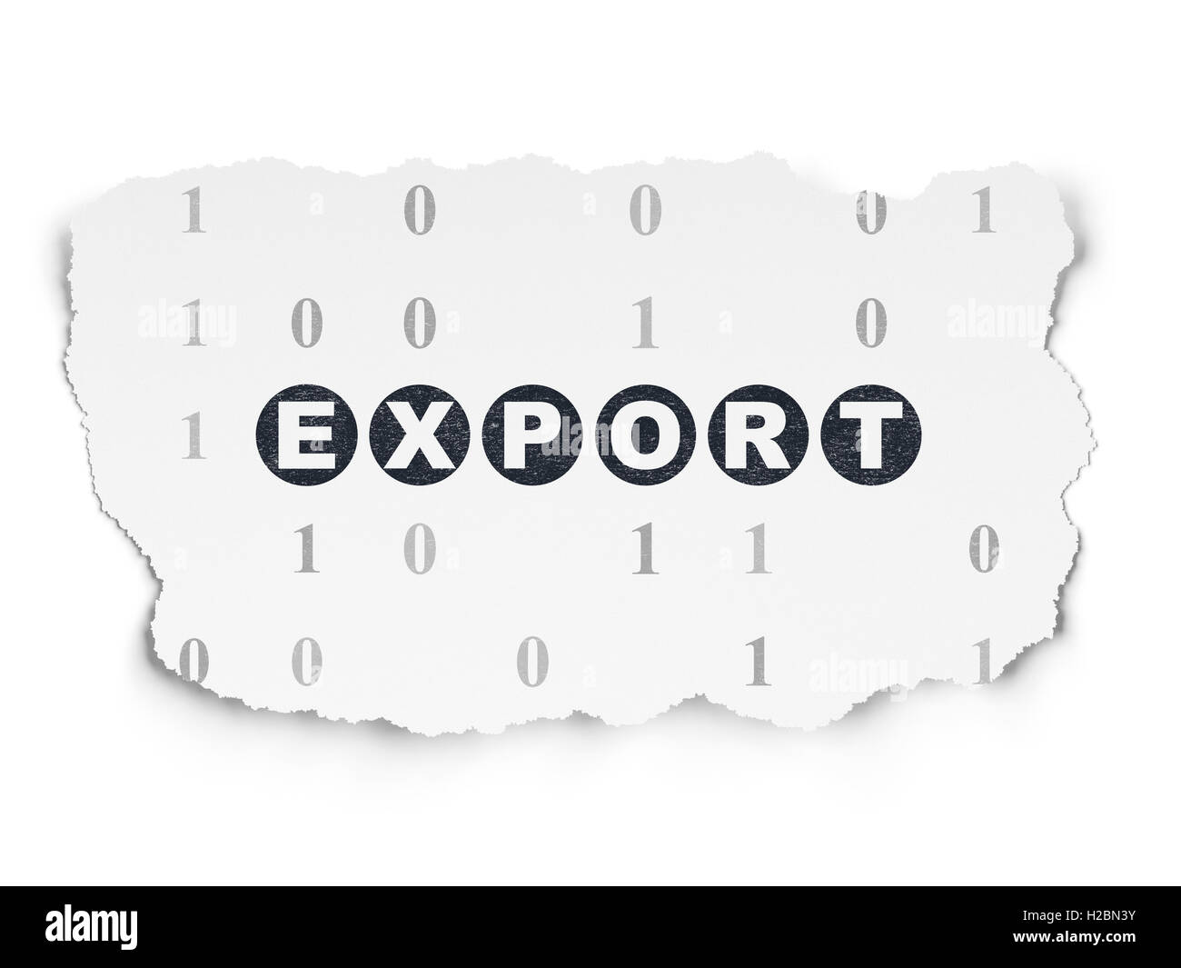 Finance concept: Export on Torn Paper background Stock Photo - Alamy