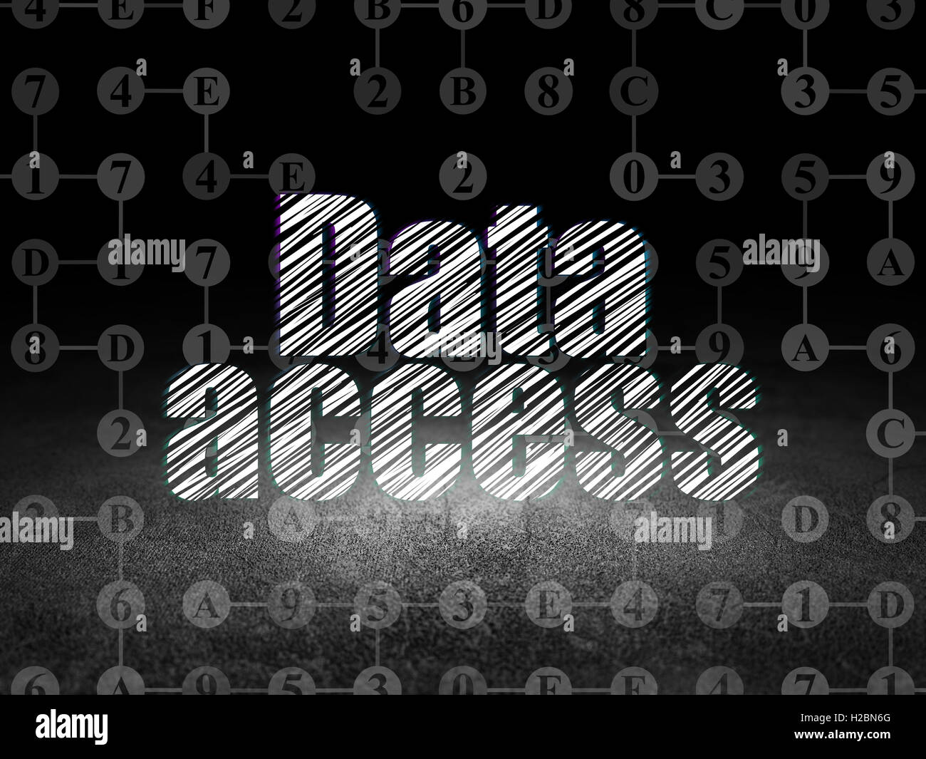 Data concept: Data Access in grunge dark room Stock Photo - Alamy