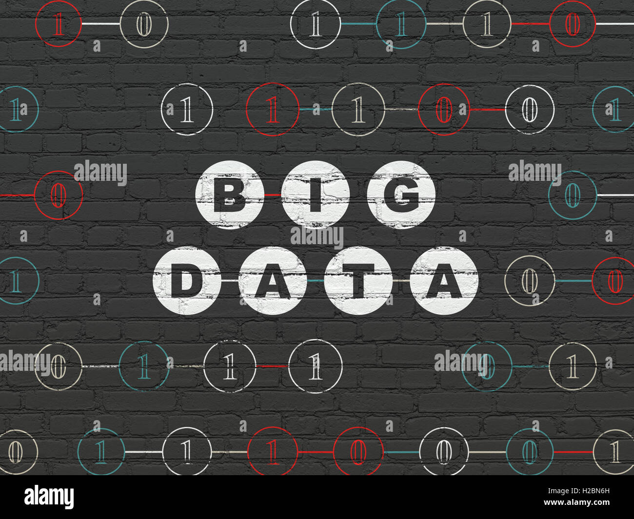 Data concept: Big Data on wall background Stock Photo - Alamy