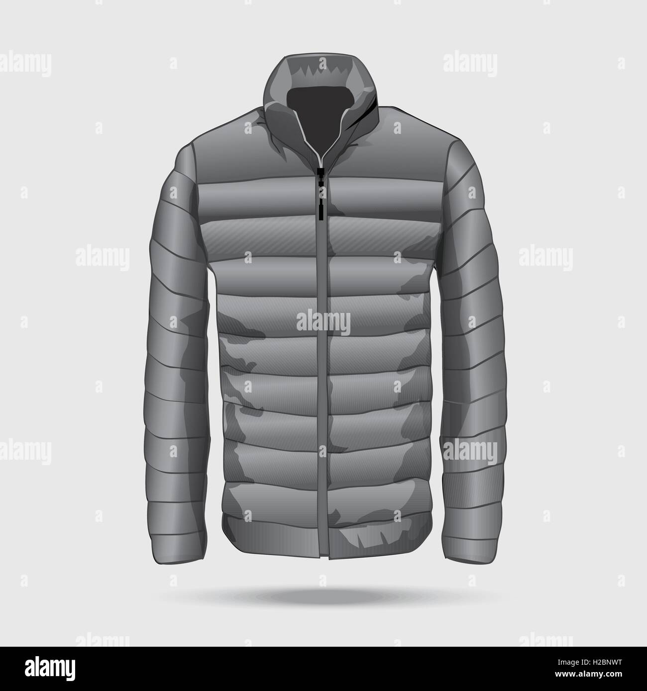 Quilted bomber jacket with zipper. Vector Stock Vector Image & Art - Alamy