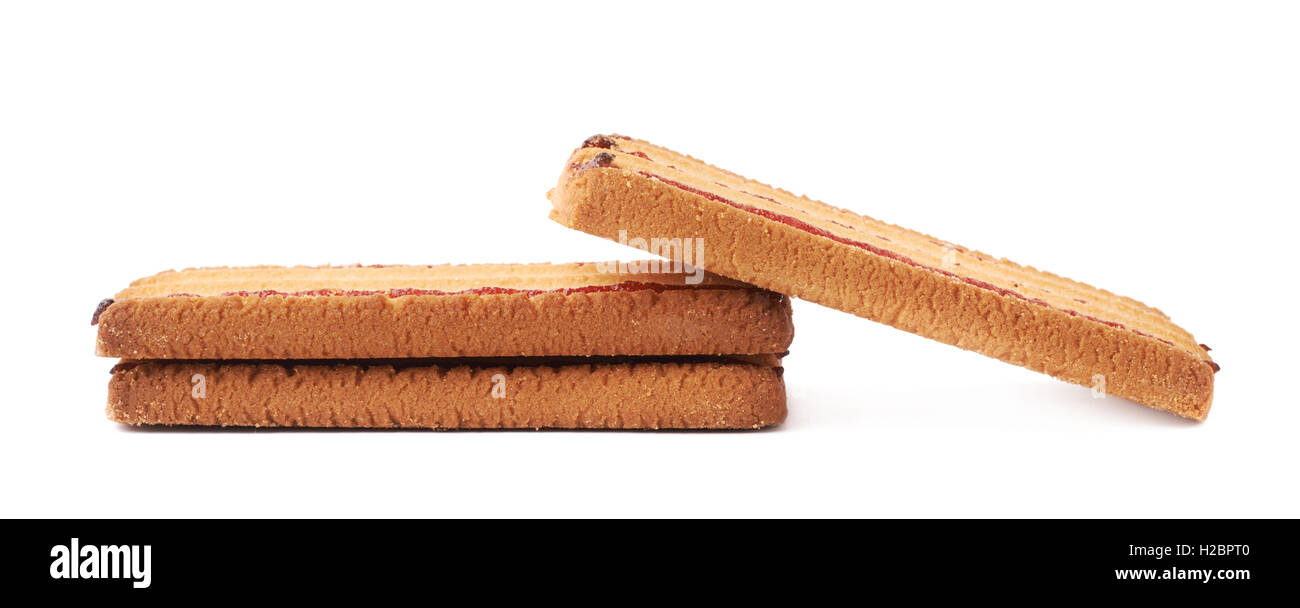 Stack of cookies isolated over the white background Stock Photo - Alamy