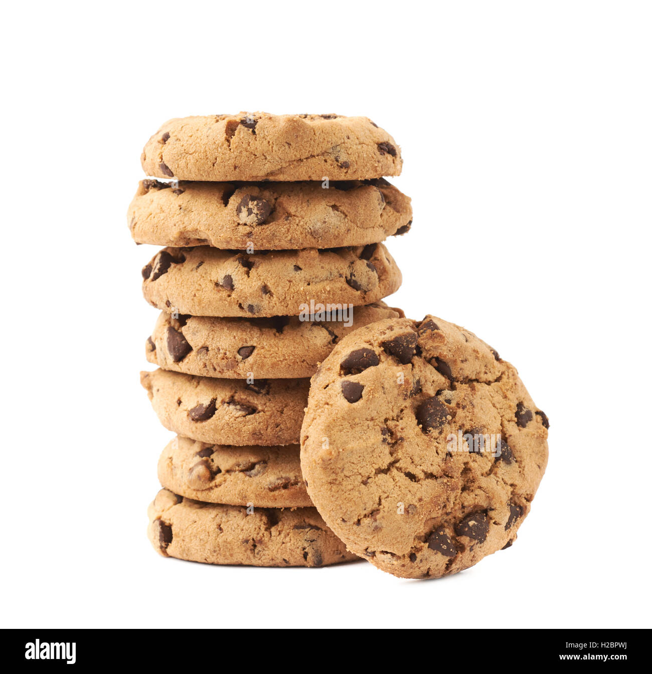 Stack of cookies isolated over the white background Stock Photo - Alamy