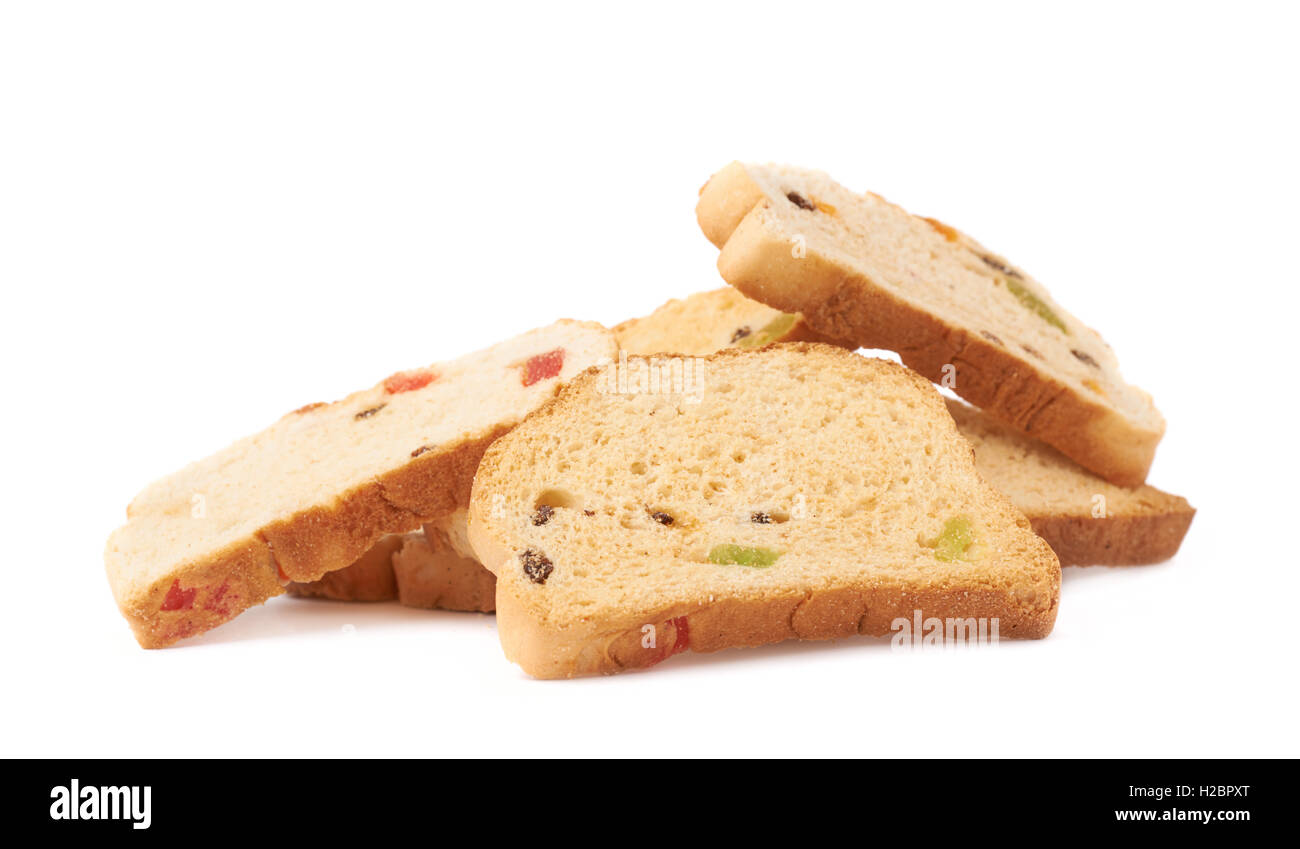 Pile of rusks isolated over the white background Stock Photo - Alamy
