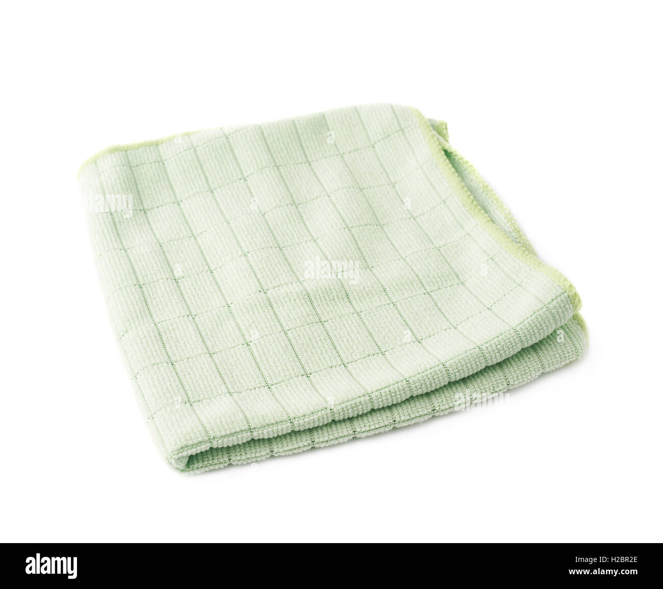 Green rag over white isolated background Stock Photo - Alamy
