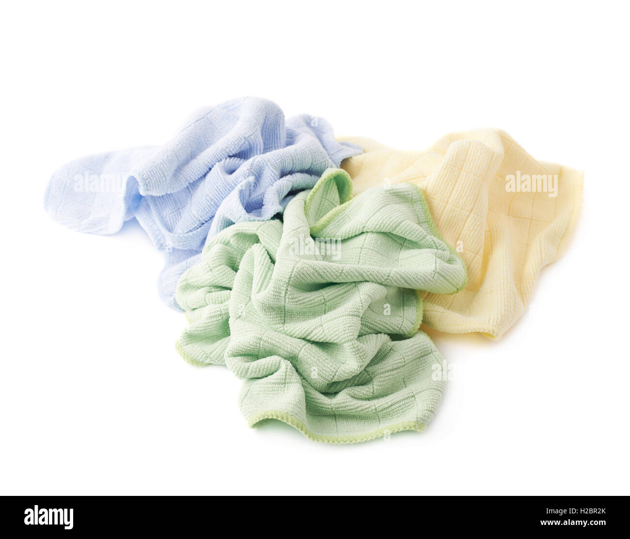 Pile of crumpled rags over white isolated background Stock Photo - Alamy