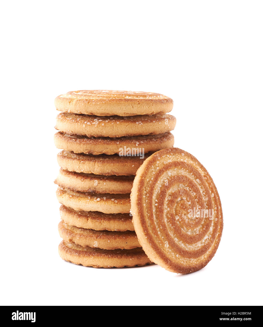 stack of cookies isolated over the white background Stock Photo - Alamy