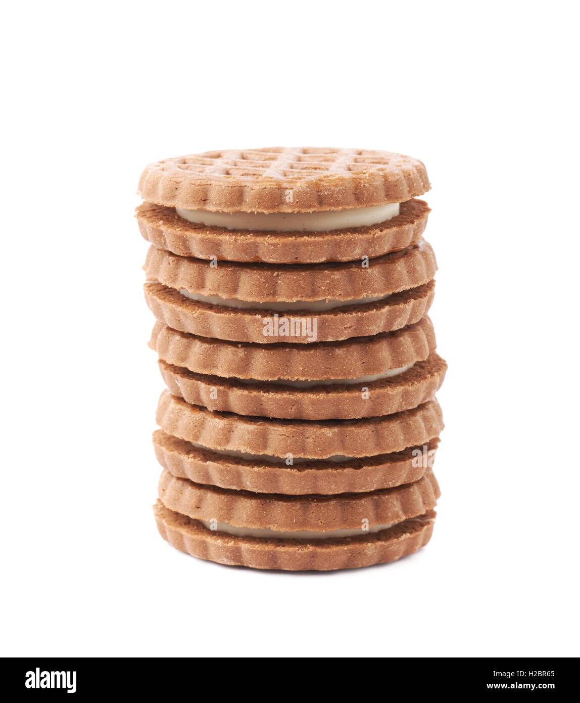 Stack of cookies isolated over the white background Stock Photo - Alamy
