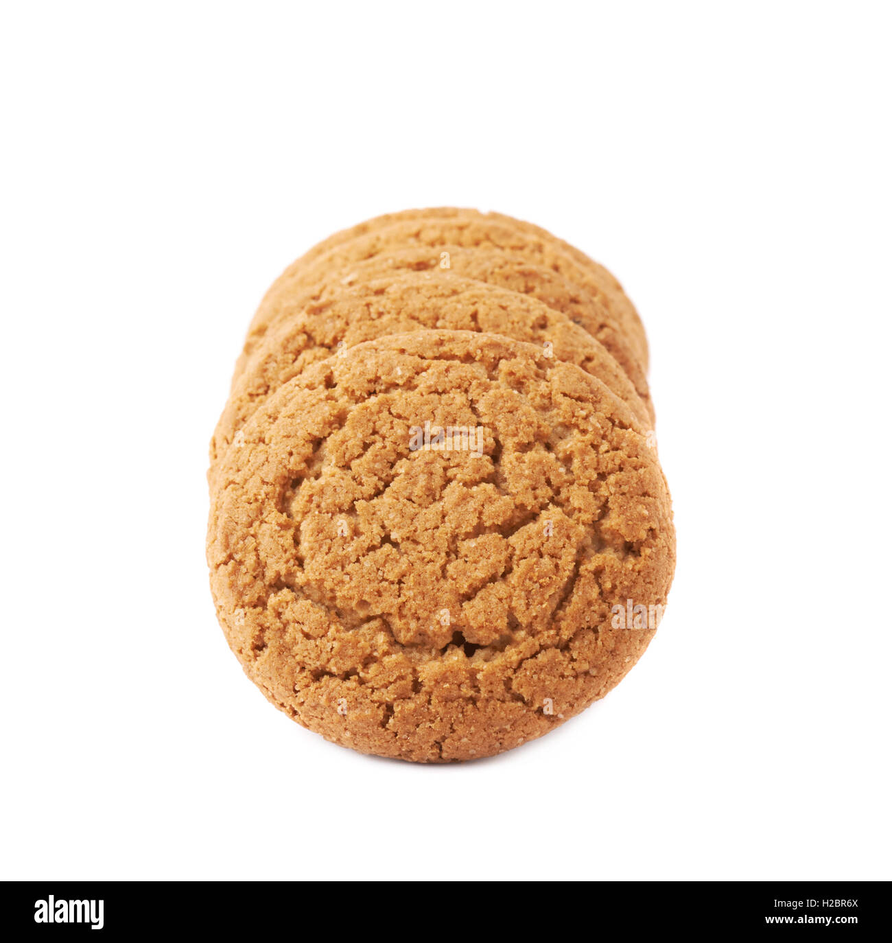 Line of cookies isolated over the white background Stock Photo - Alamy