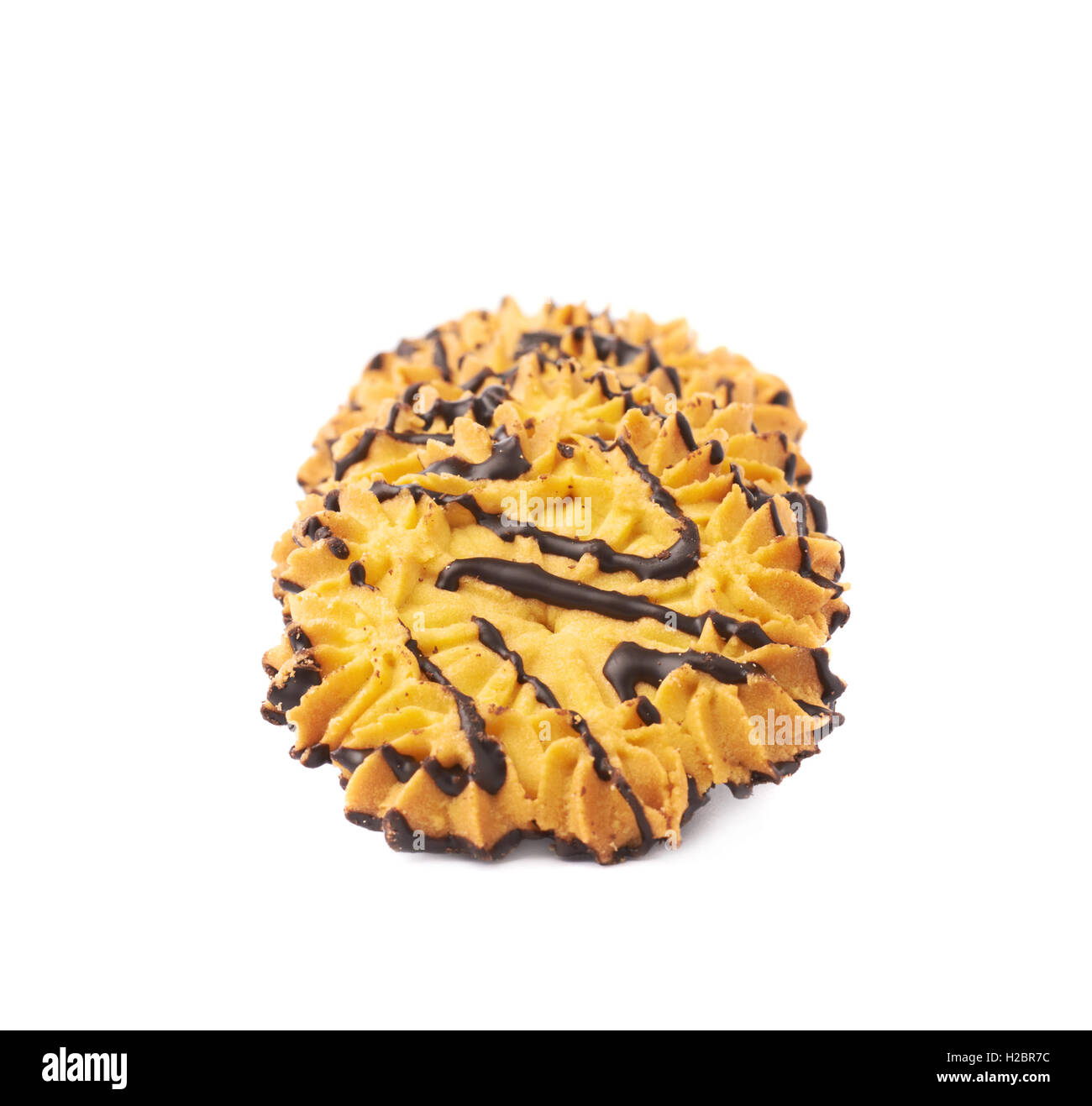 Line of cookies isolated over the white background Stock Photo - Alamy