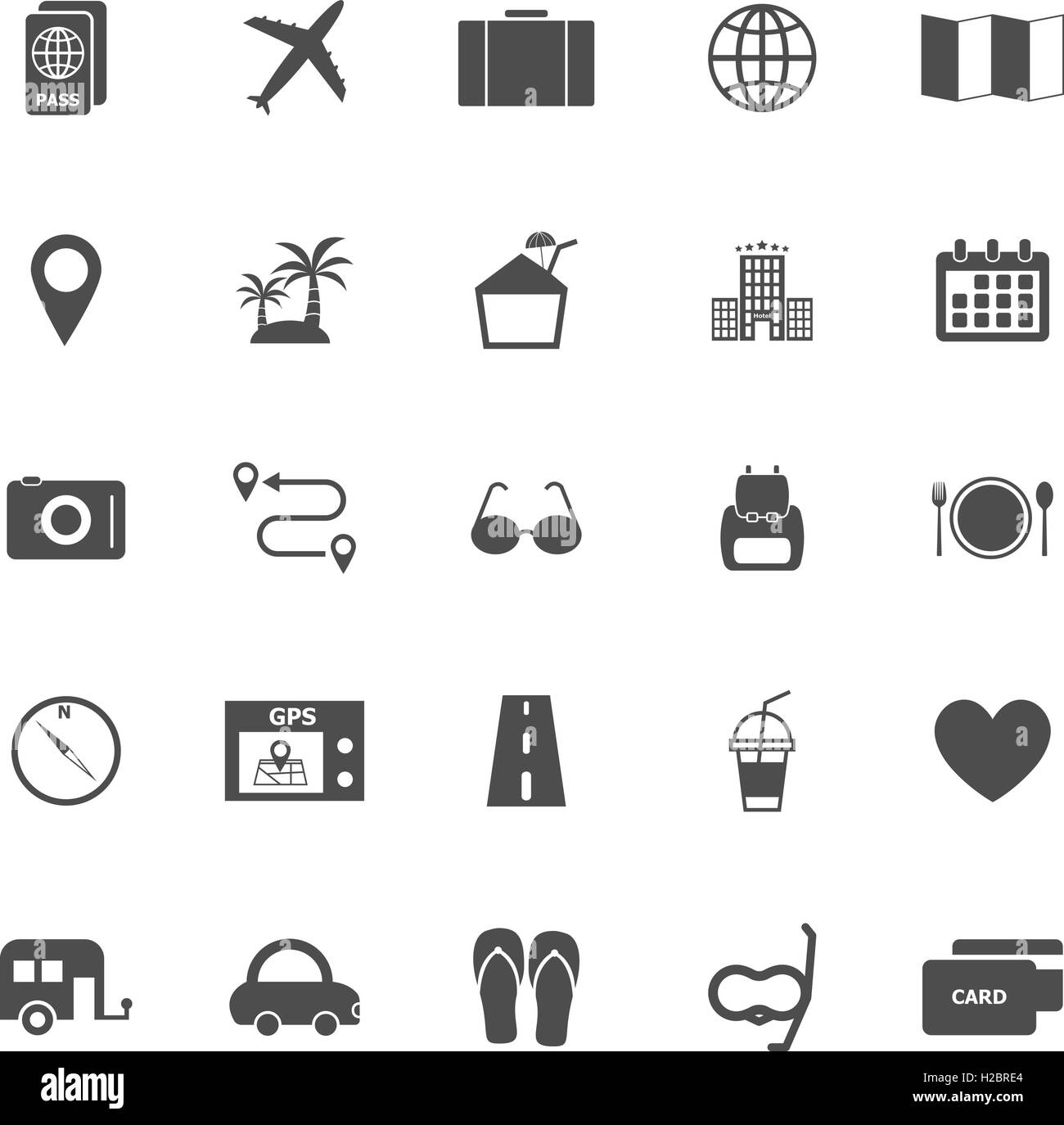 Trip icons on white background, stock vector Stock Vector Image & Art ...