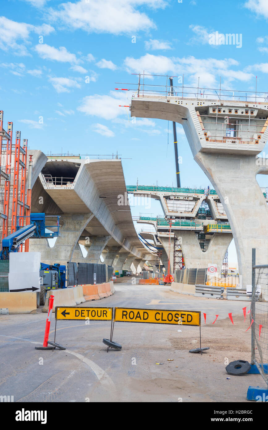 road currently under construction at several levels to increase traffic ...