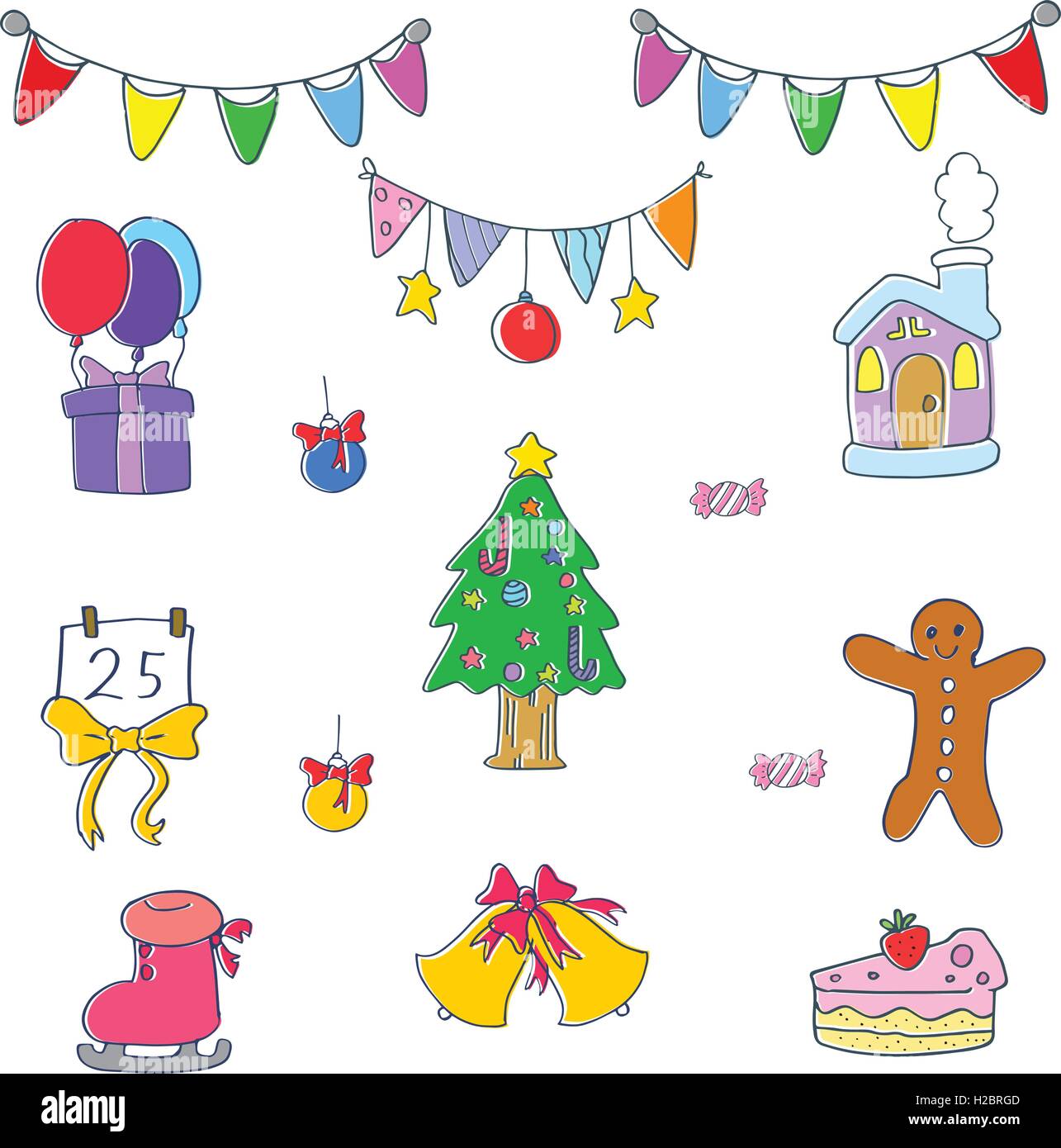 Doodle of christmas object vector art Stock Vector Image & Art - Alamy