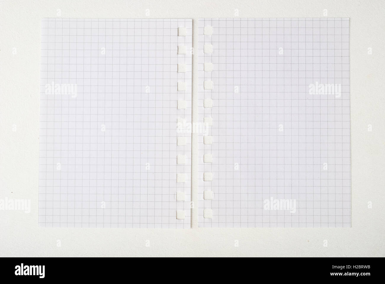 page ripped off from the notebook Stock Photo - Alamy