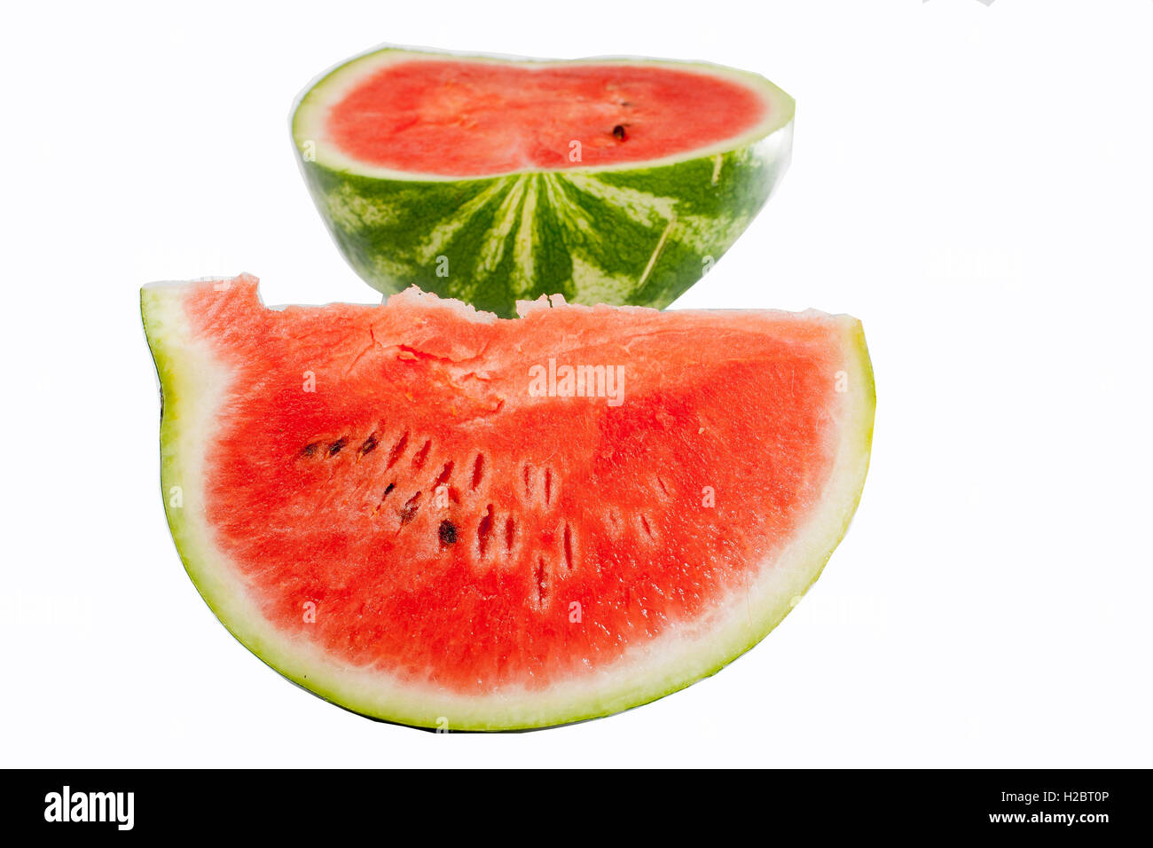 Melon.Water melon in studio white background. Red melon Stock Photo - Alamy