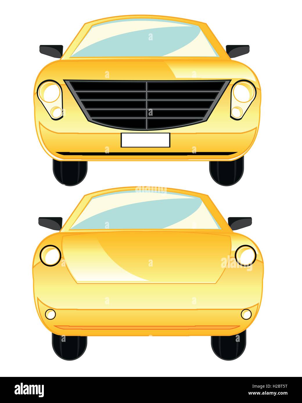 Car type frontal and behind Stock Vector Image & Art - Alamy