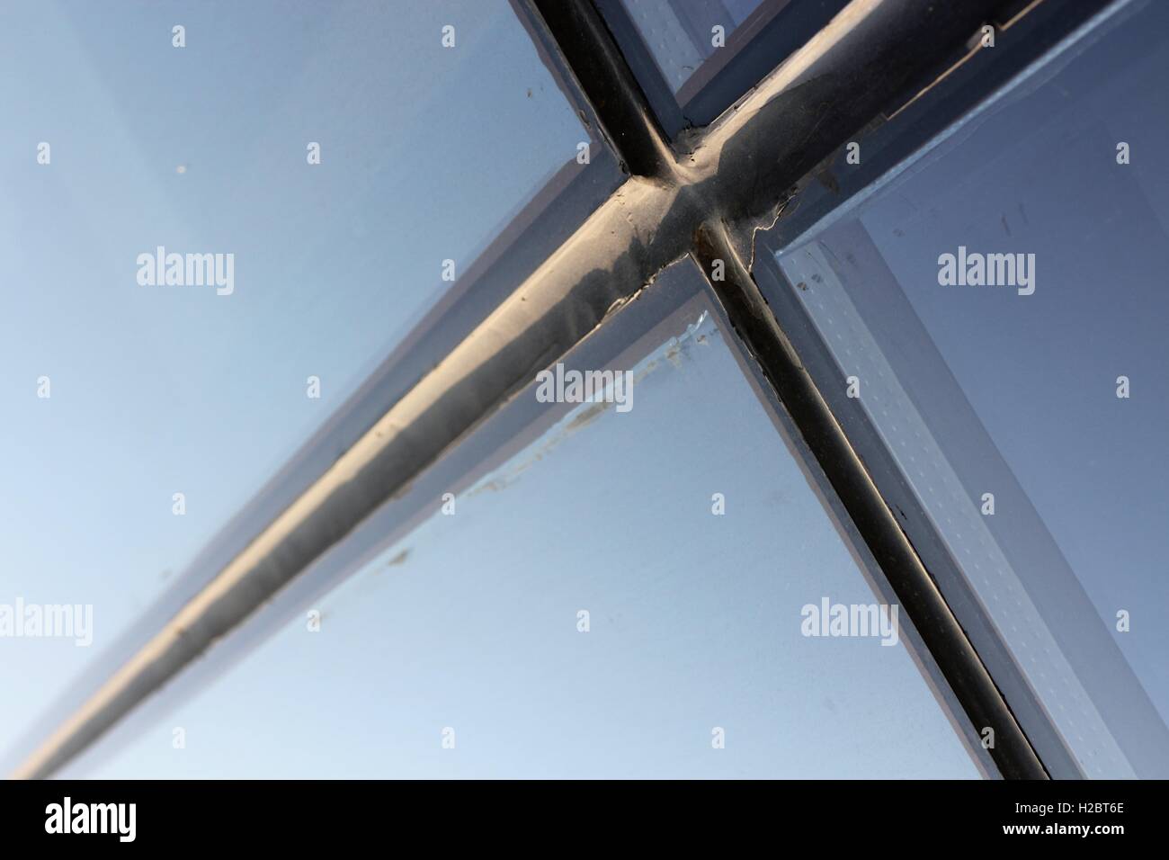 Glass window panes at slanted angle Stock Photo - Alamy