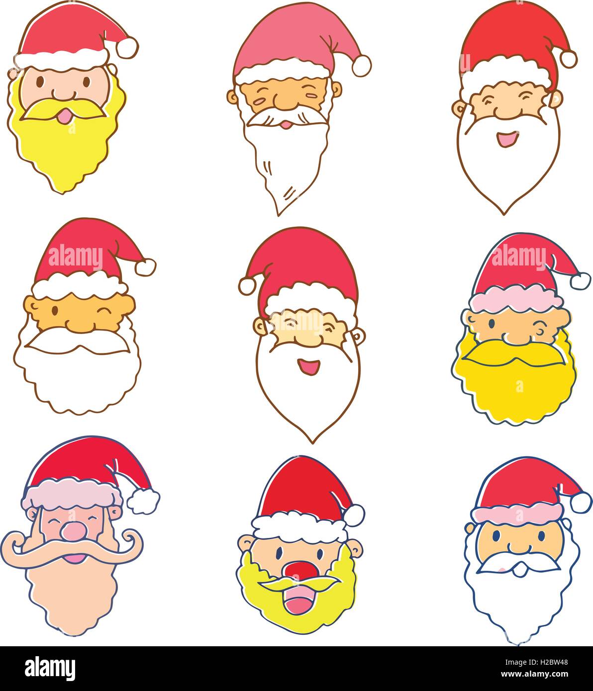 Vector illustration of Santa Claus doodle Stock Vector Image & Art - Alamy