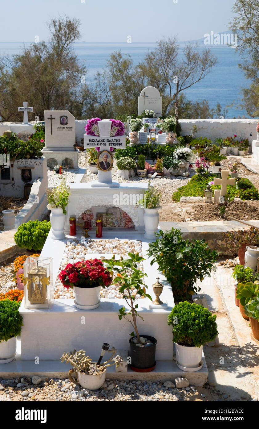 Family graveyard,Greek orthodox Church,Island of Koufonisi, Cyclades ...