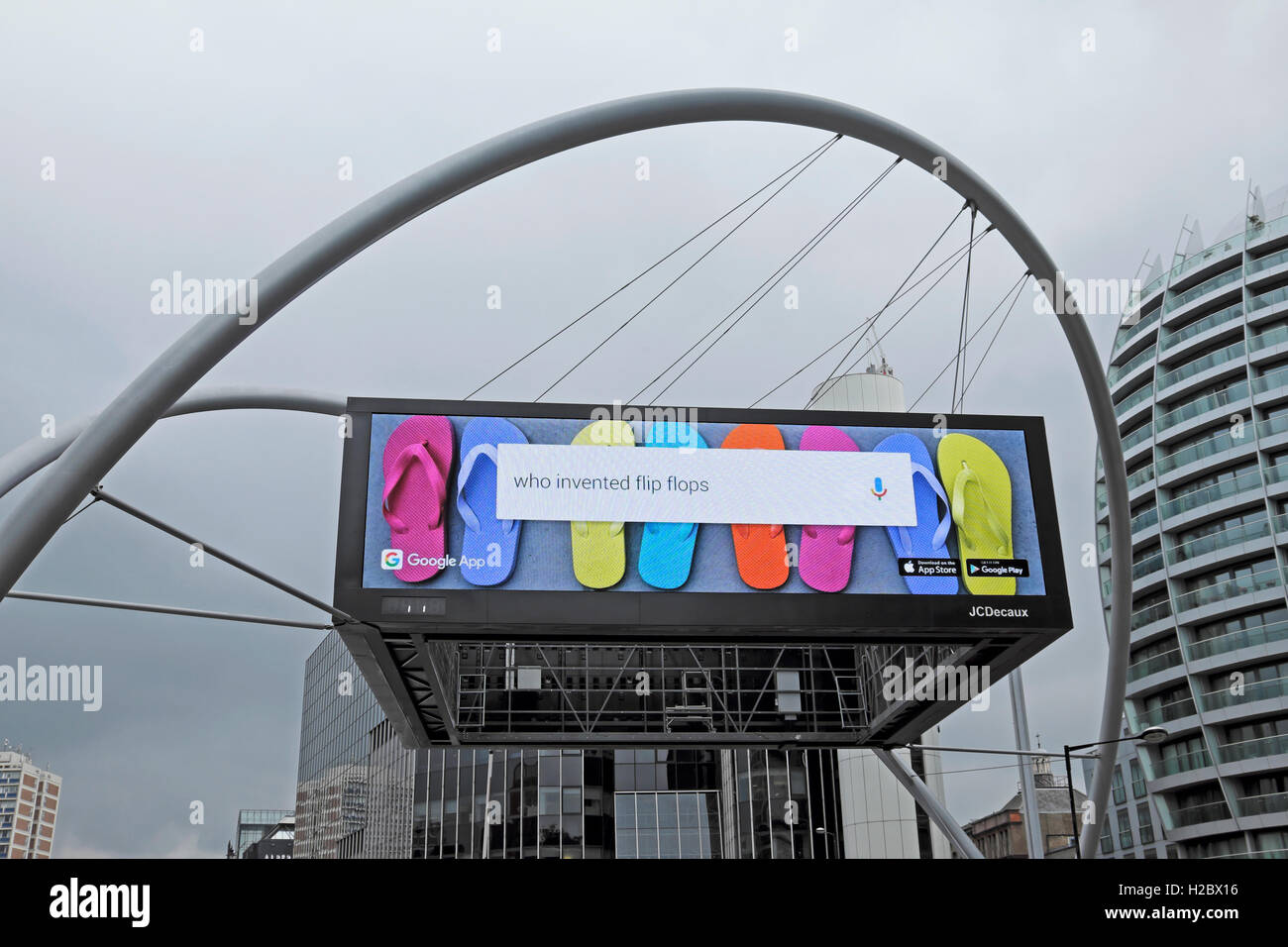 Google App electronic advertisement "who invented flip flops" at ...