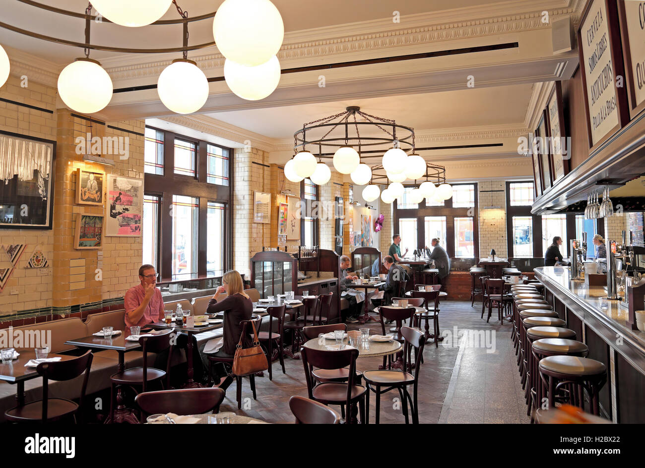 Interior view of Peruvian restaurant Ceviche Old St. at Baldwin Street ...