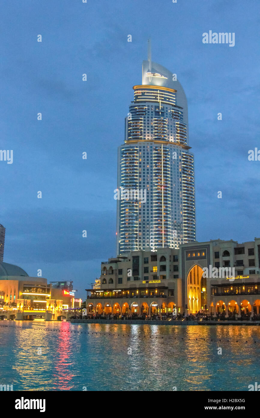 Address Hotel by night Stock Photo - Alamy