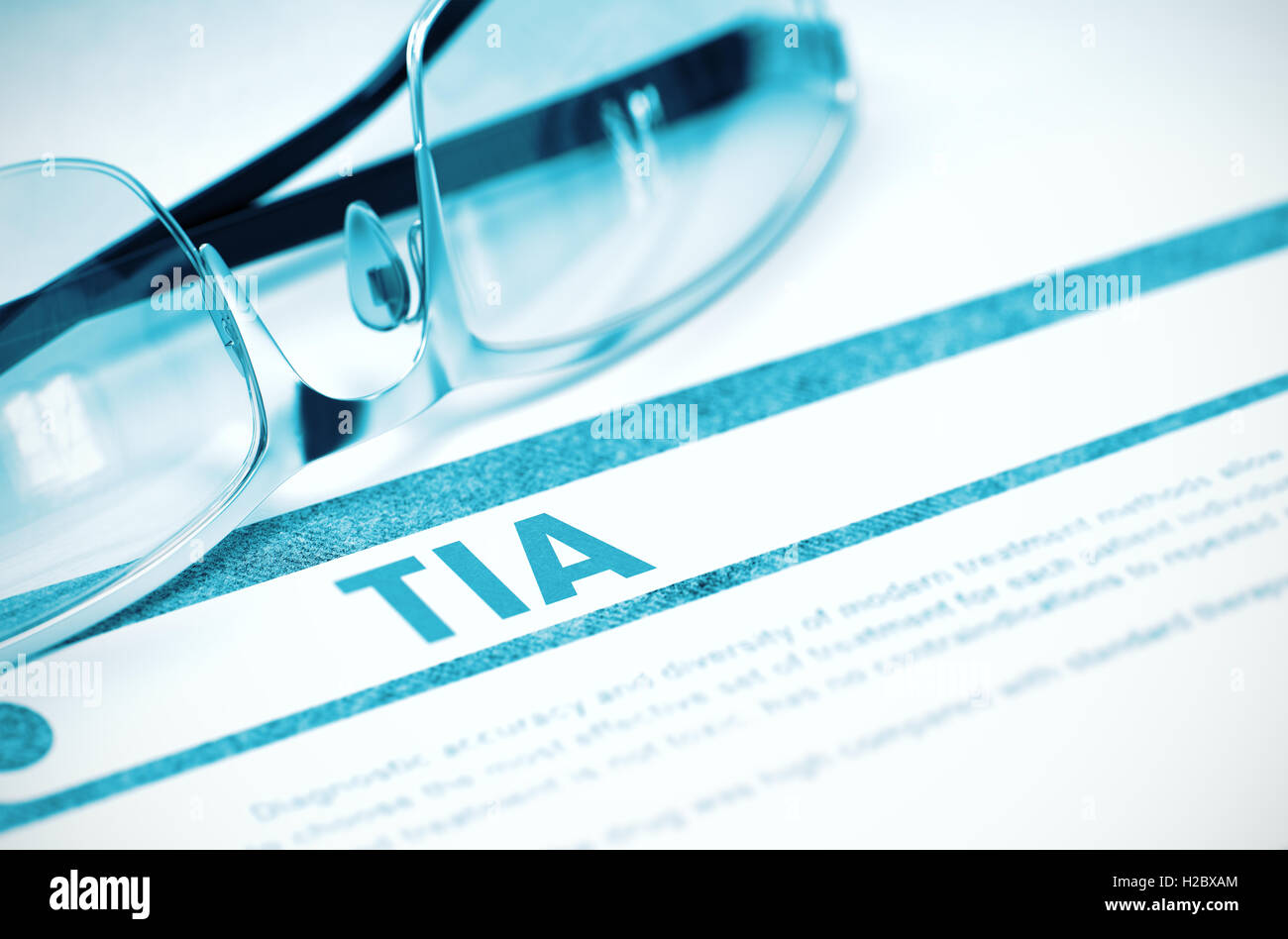 Diagnosis - TIA. Medicine Concept. 3D Illustration Stock Photo - Alamy