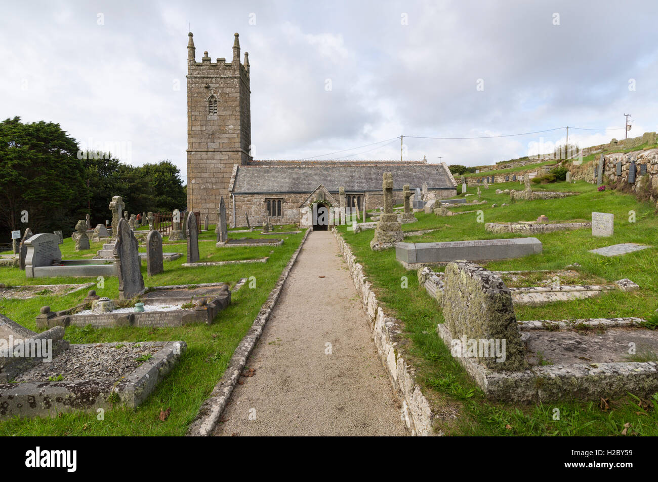 St Levan's Church in Cornwall Stock Photo - Alamy