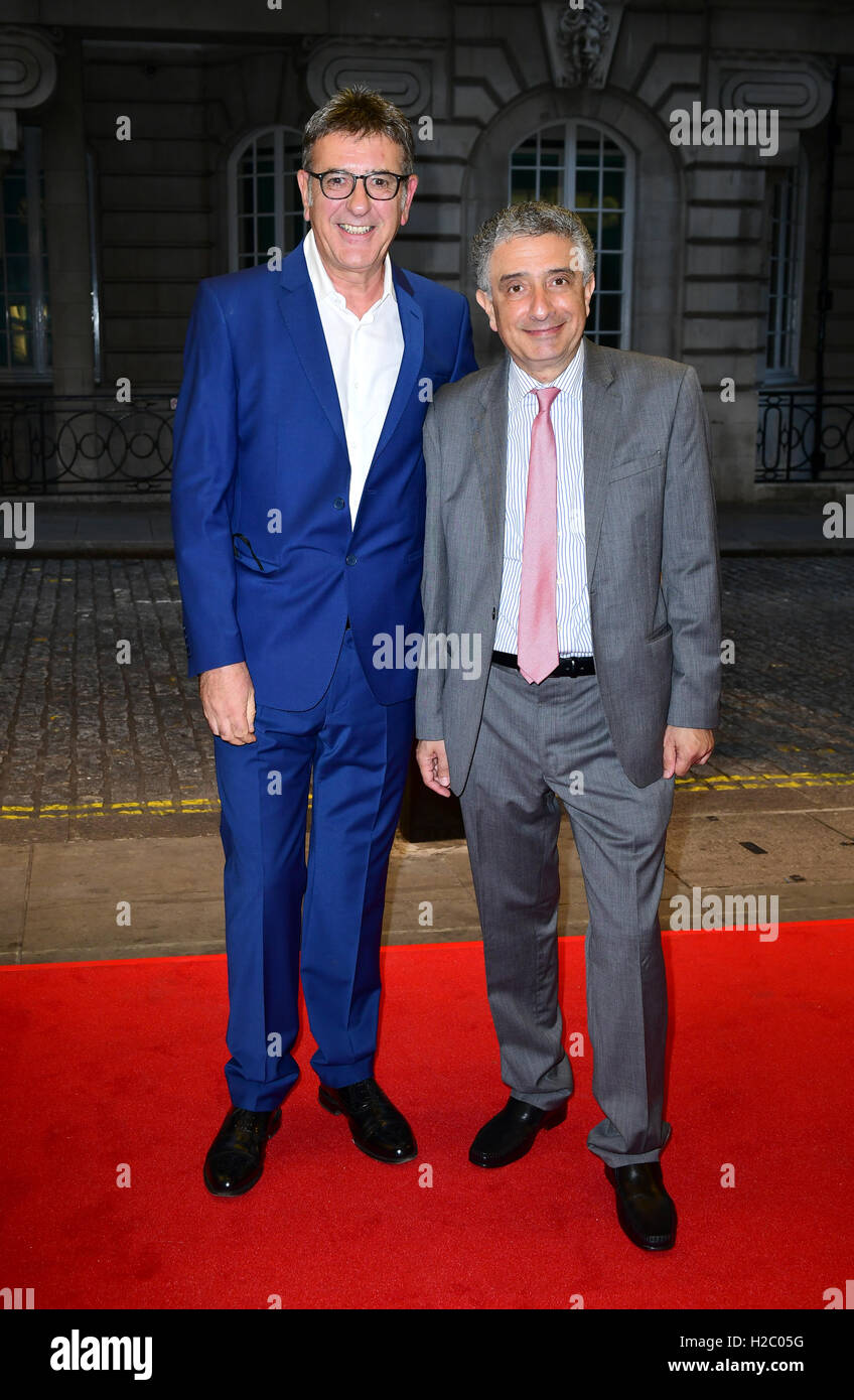 Producers John Sachs and Anwar Kawadri (right) attending the Urban Hymn ...