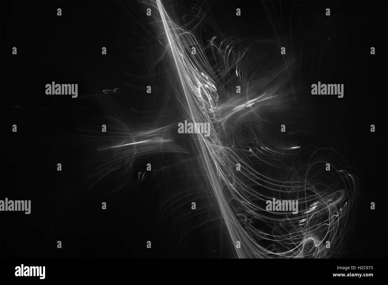 black and white glow energy wave. lighting effect abstract background ...