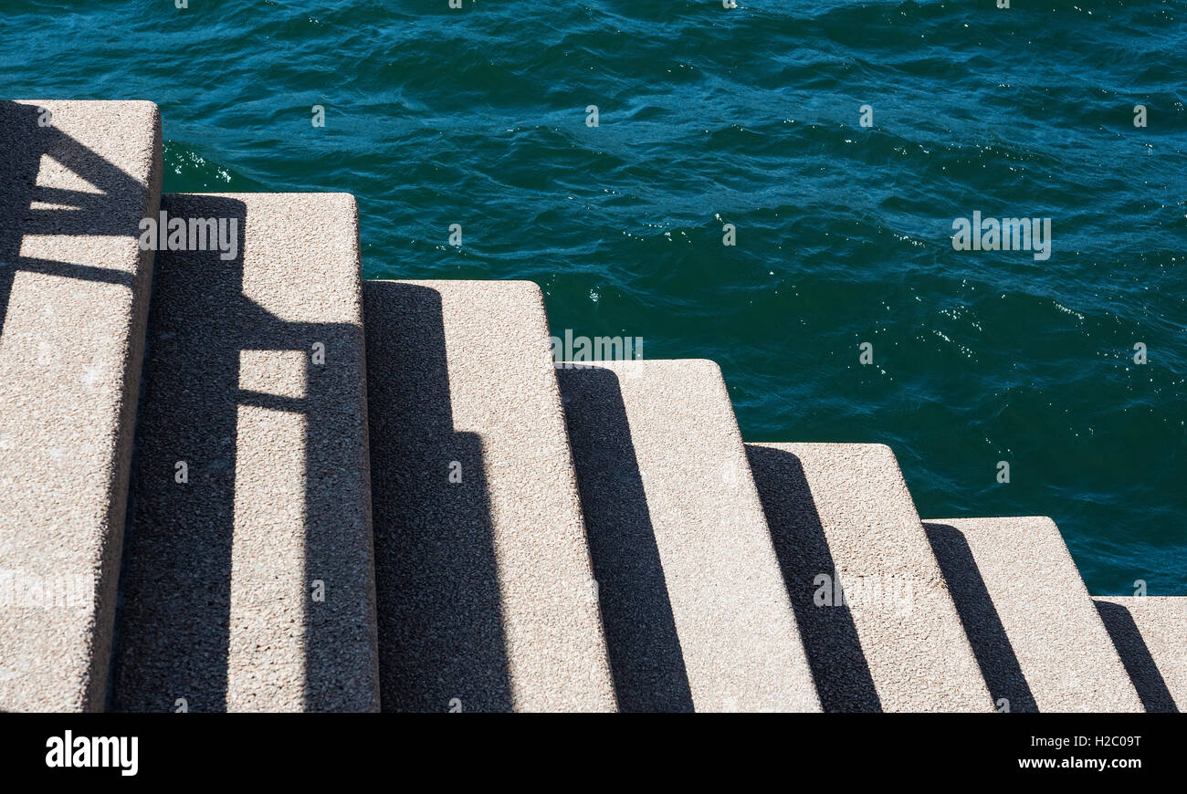 Steps stairs water ocean hi-res stock photography and images - Alamy